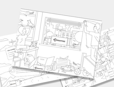 Printable Moving House Colouring Pages